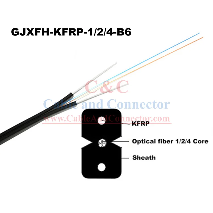 4 Core Flat Fiber Optic Drop Wire Cable| Alibaba.com