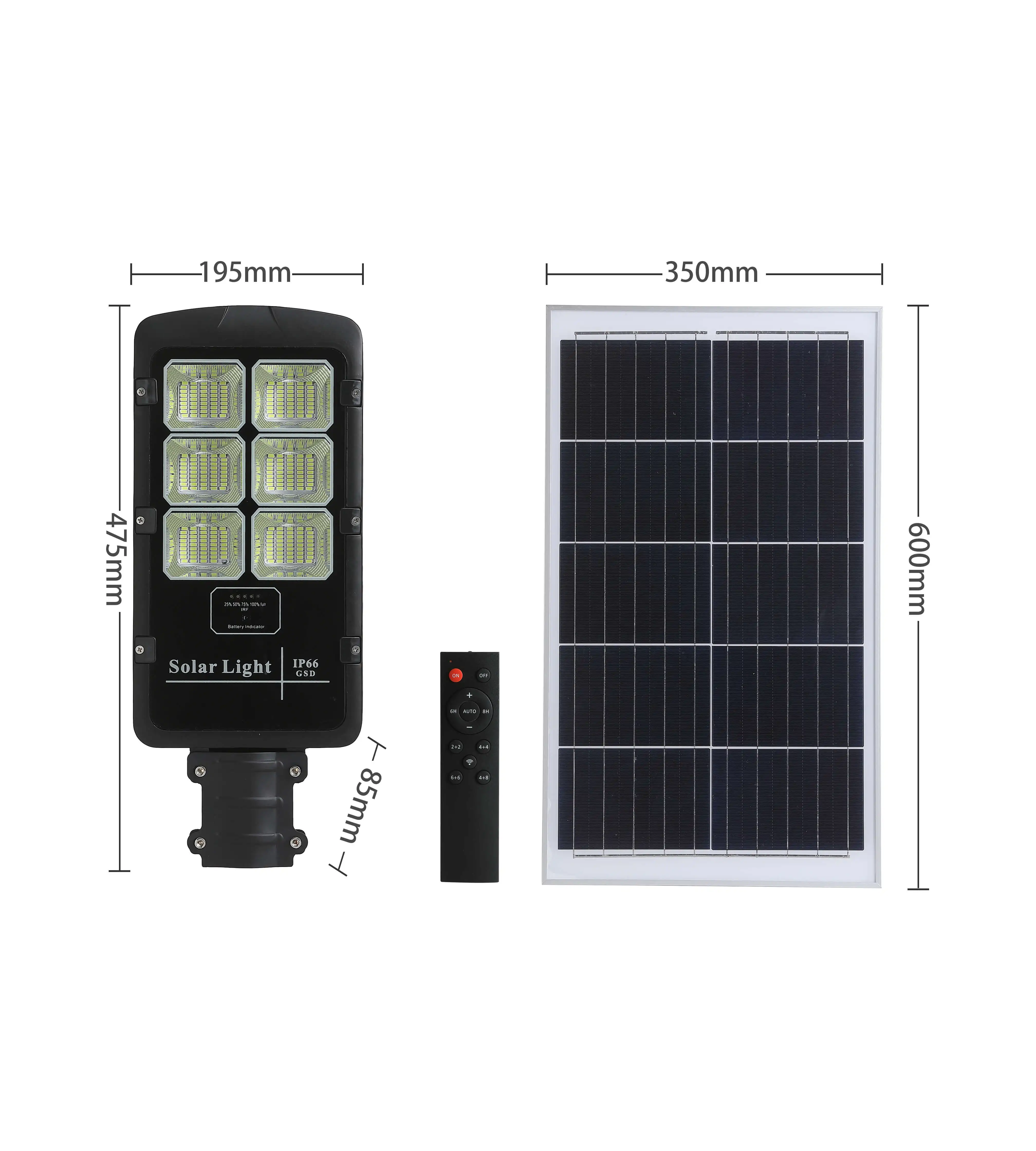 Factory Direct Supply 200w Outside High Brightness Solar Split Street ...
