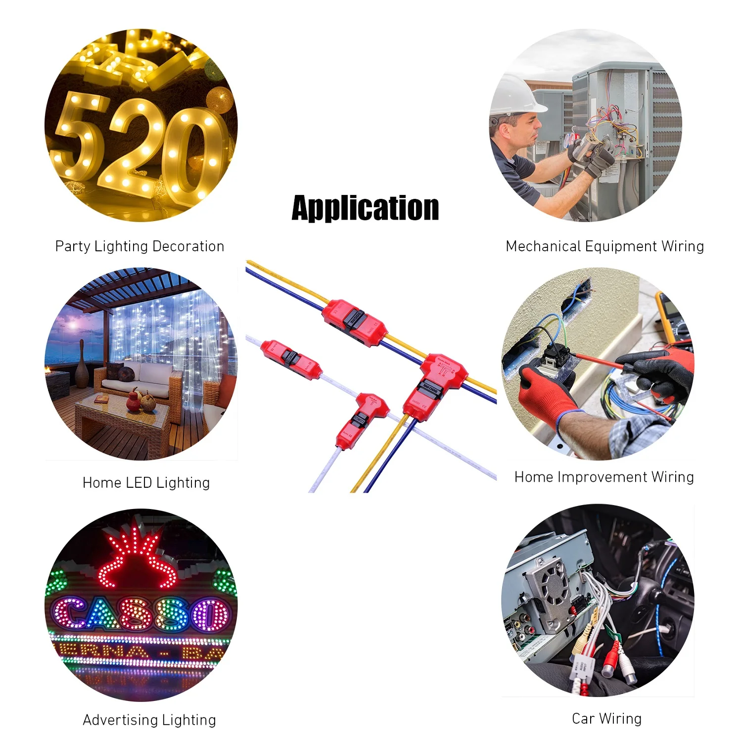 T-type Connector - Fast Quick Splice Terminal T Tap Electrical Connector