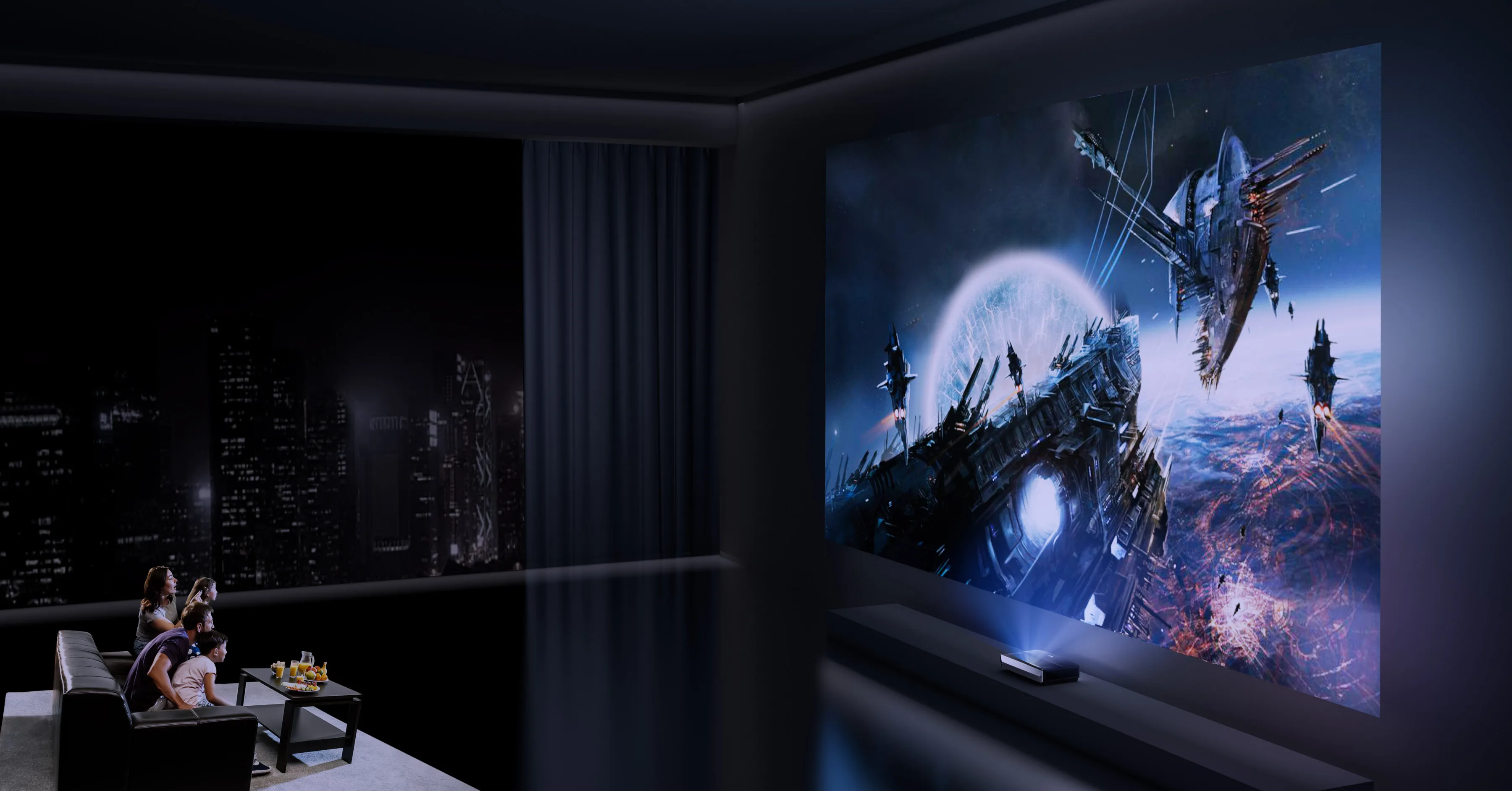 4k Triple Laser Projector Ultra Short Throw Home Theater 2200 Ansi Dlp ...