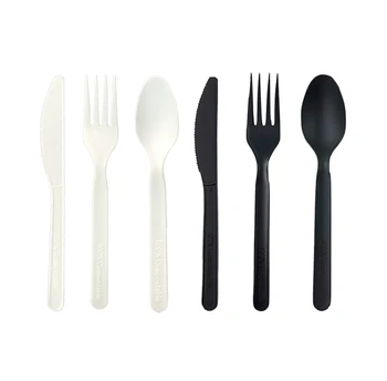 Econewleaf Cpla Cutlery Manufacturer 100% Compostable Forks Spoons Knives Eco-friendly Pla ...