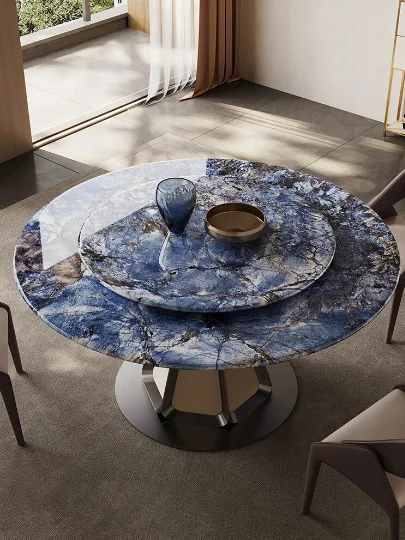 Luxury Stone Dining Table Blue Luxury Dining Table Of The Dining Room ...