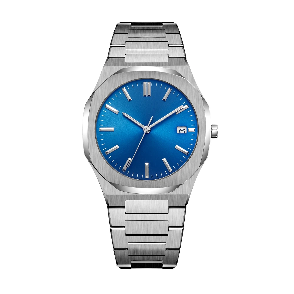 Luxury Brushed Stainless Steel Watch with Automatic Movement
