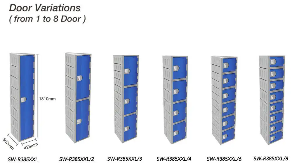 Durable Heavy Duty Plastic Lockers - Waterproof & UV Proof