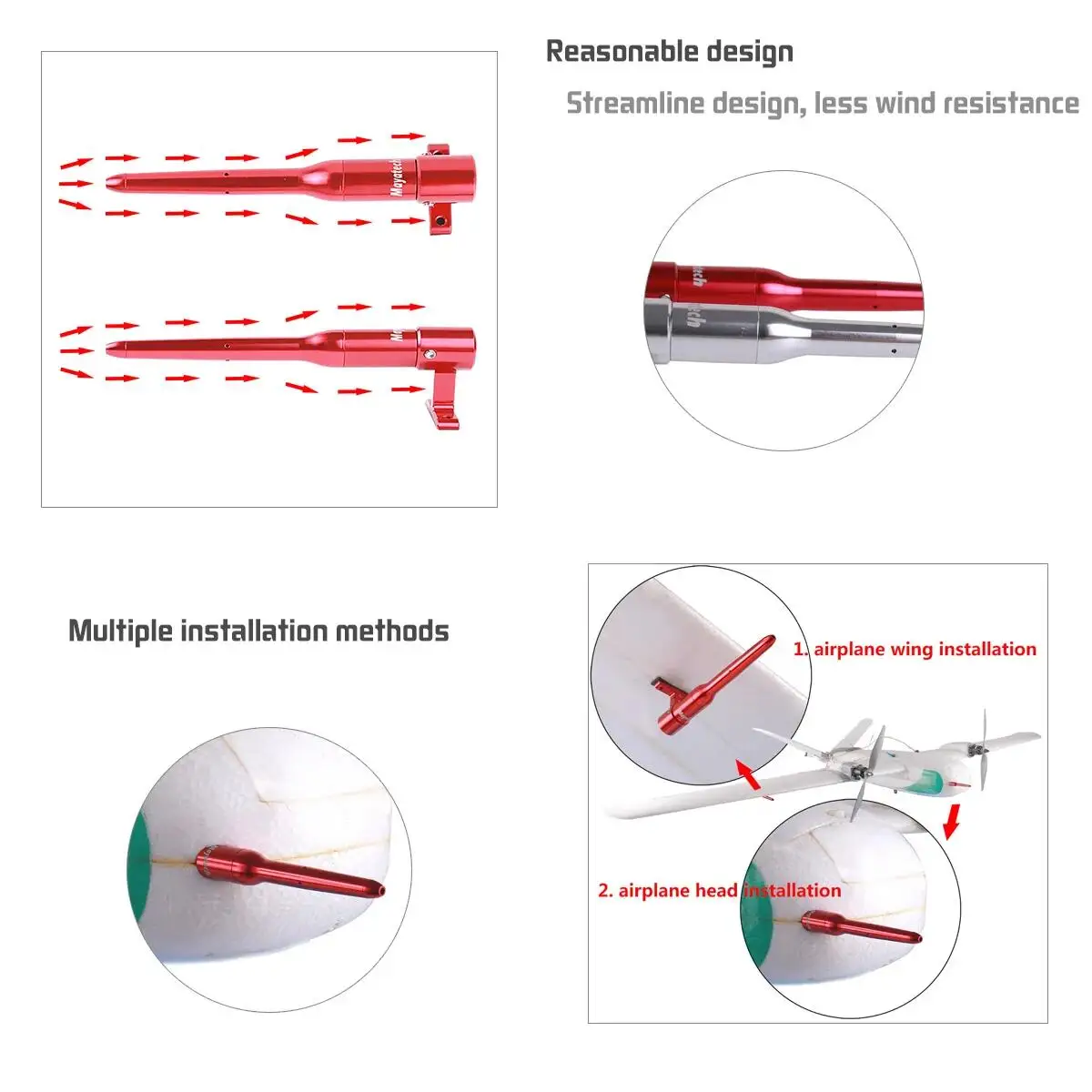 Mayatech Mt90 Static Dynamic Double Pressure Pitot Fixed Wing Aerial ...