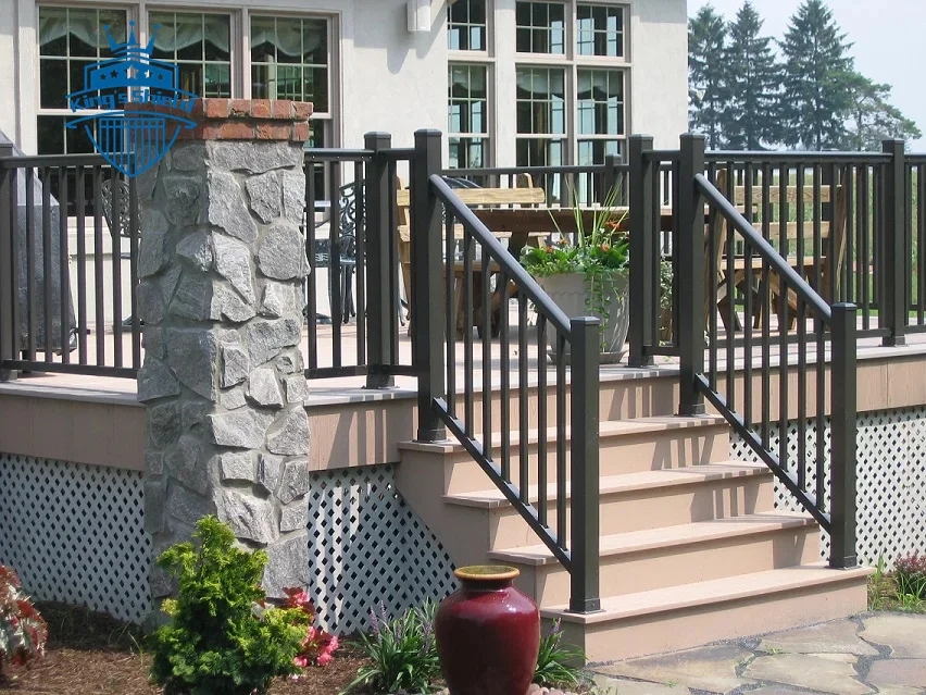 Outdoor Aluminum Metal Stair Design - Terrace Deck Railing