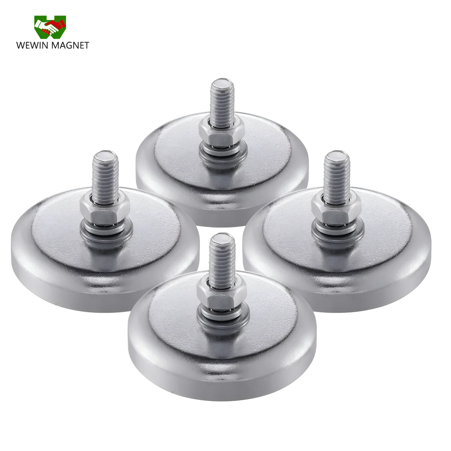Strong Neodymium Magnet Pot With External Thread Bolt 10mm Neodymium ...