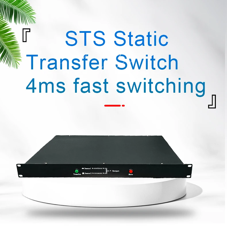Bwitt 19 Inch Rack Type Mount Static Transfer Switch 1U Dual Power 220V ...