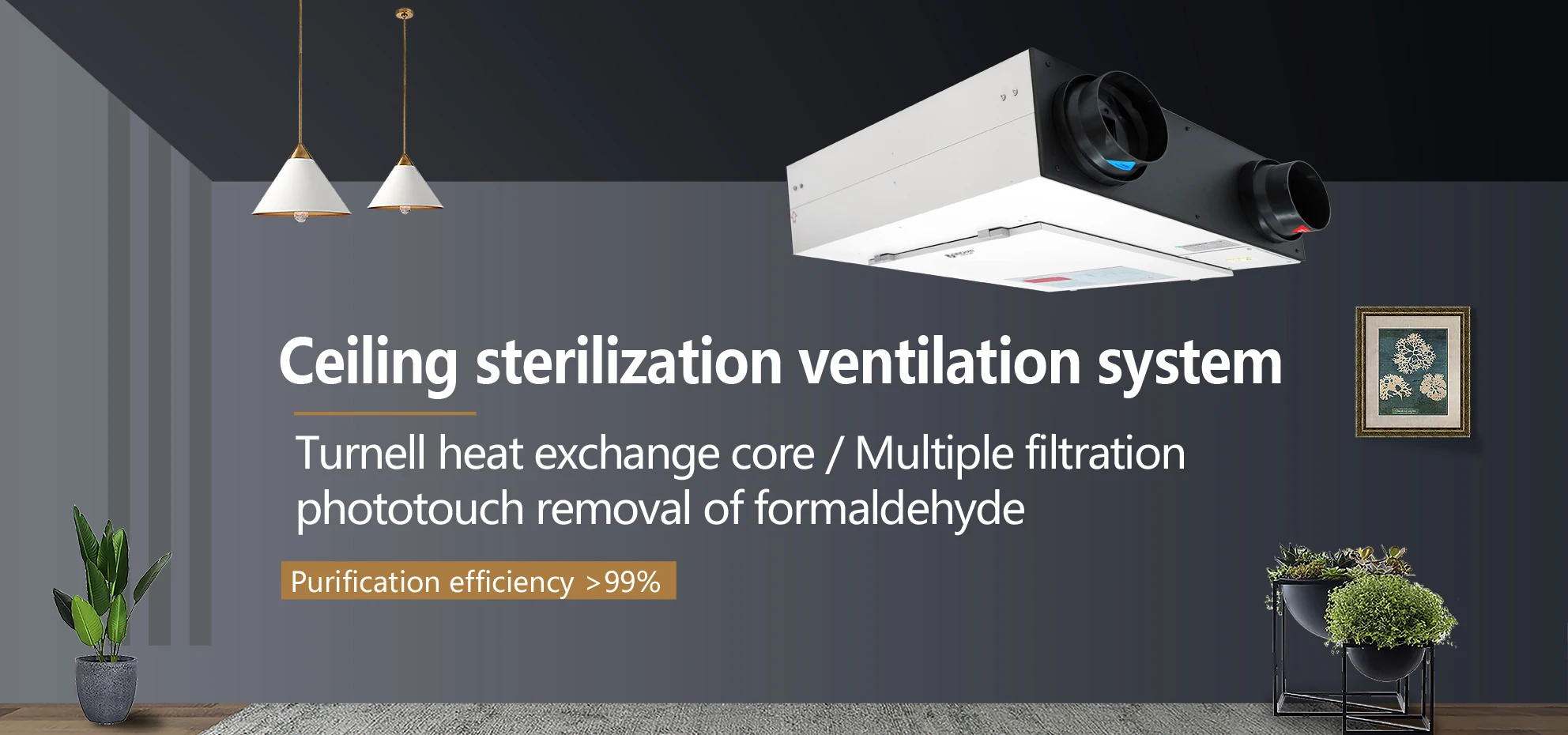 Domestic Heat Recovery Sterilization Ceiling Ventilation System