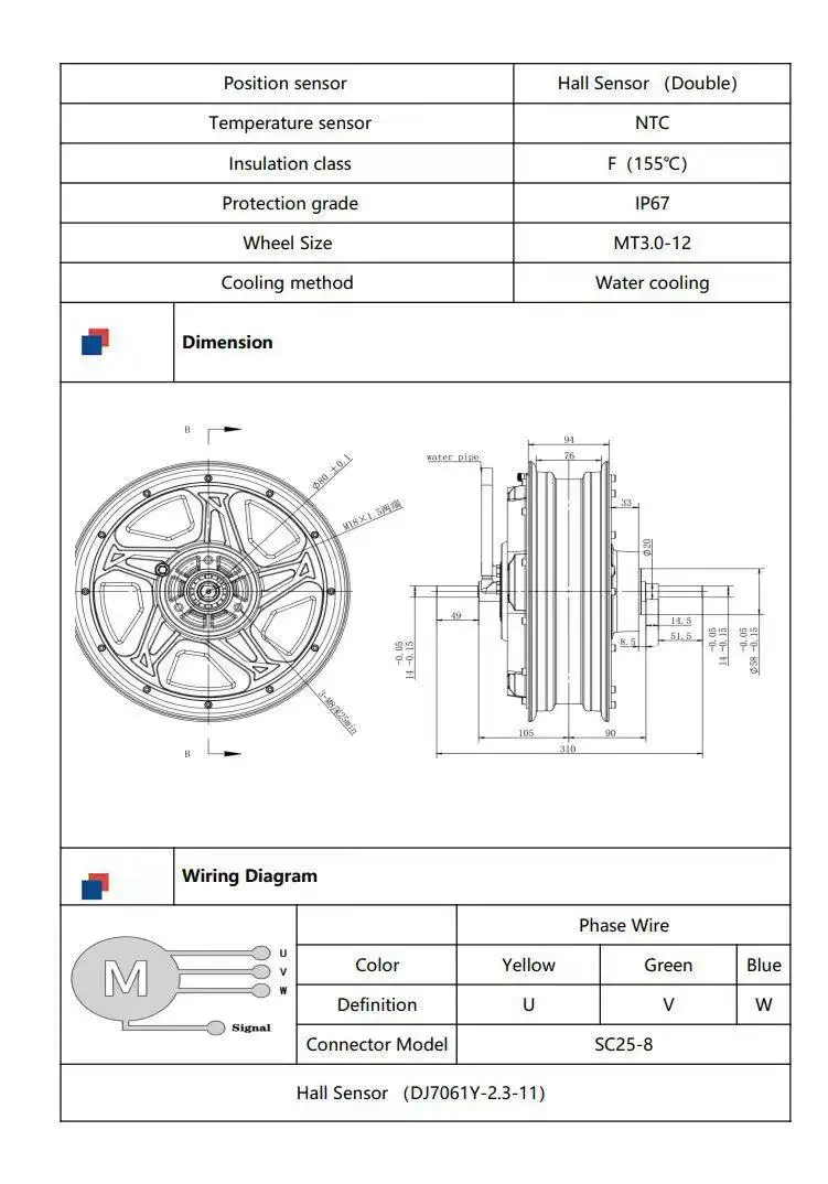 Sotion Superracer Hub Motor - 40KW High Speed DC Motor