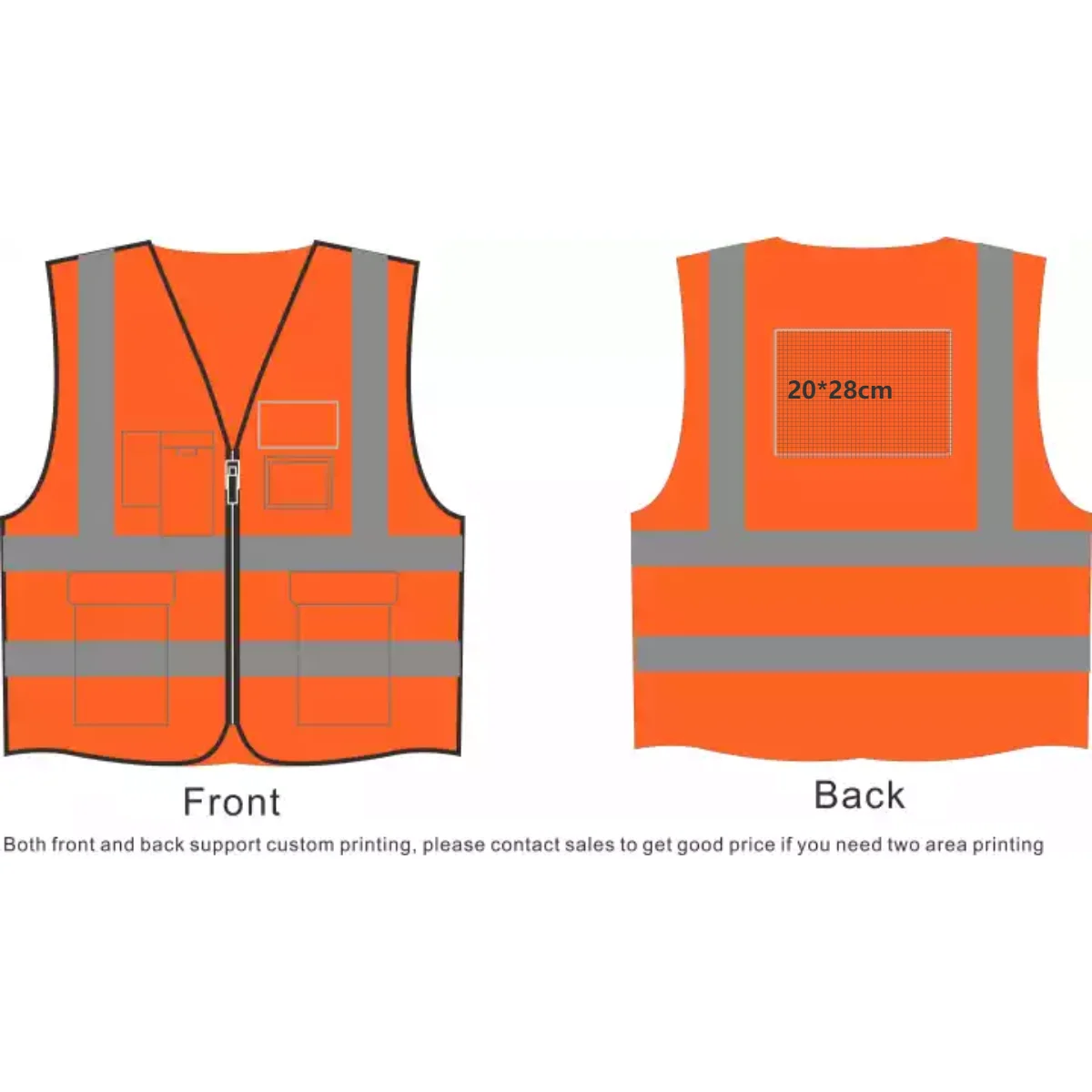 Reflective Vest Safety Vest Jacket Strip Personal Security Construction ...