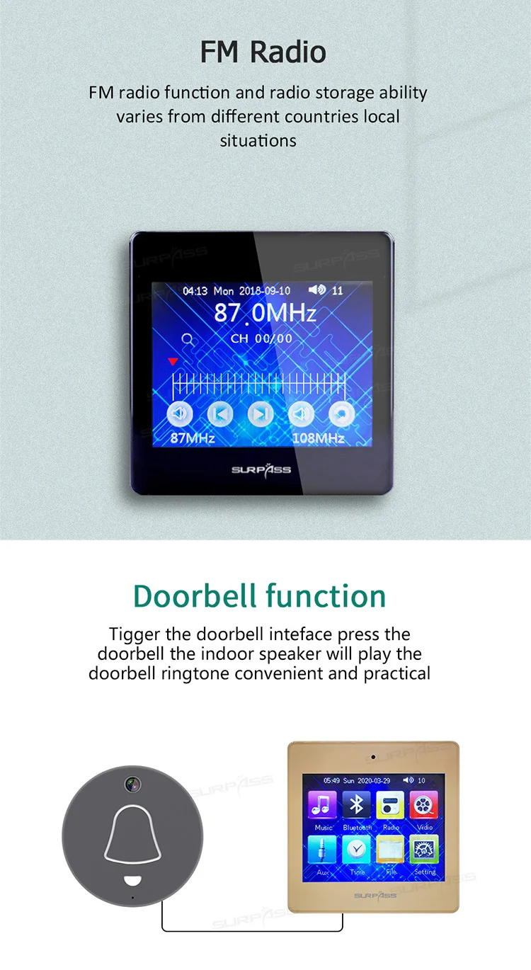 Digital Surround Sound System Touch Screen Amplifier Board for Home ...