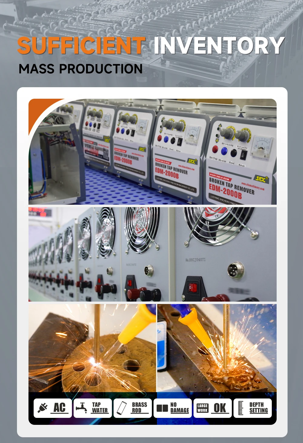 110v/220v Mini Edm Machine Sfx 2000w Edm-2000b Small Edm Broken Tap ...