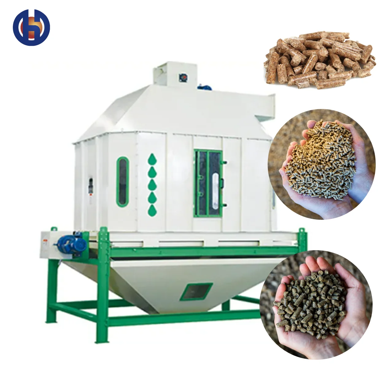 High Quality Safety Counterflow Pellet Cooler Wood Pellet Cooling ...