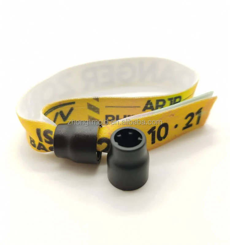 Plastic Sliding Lock For Woven Ribbon Christmas Wristband - Buy Bell ...