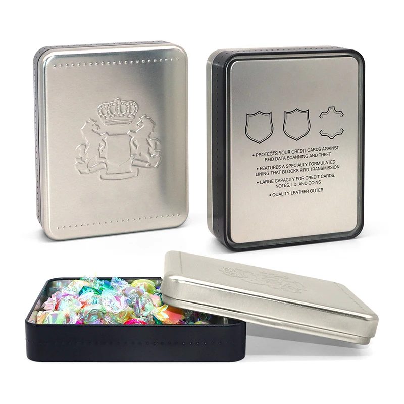 Custom Logo Square Metal Boxes - Perfect for Stickers & Crafts