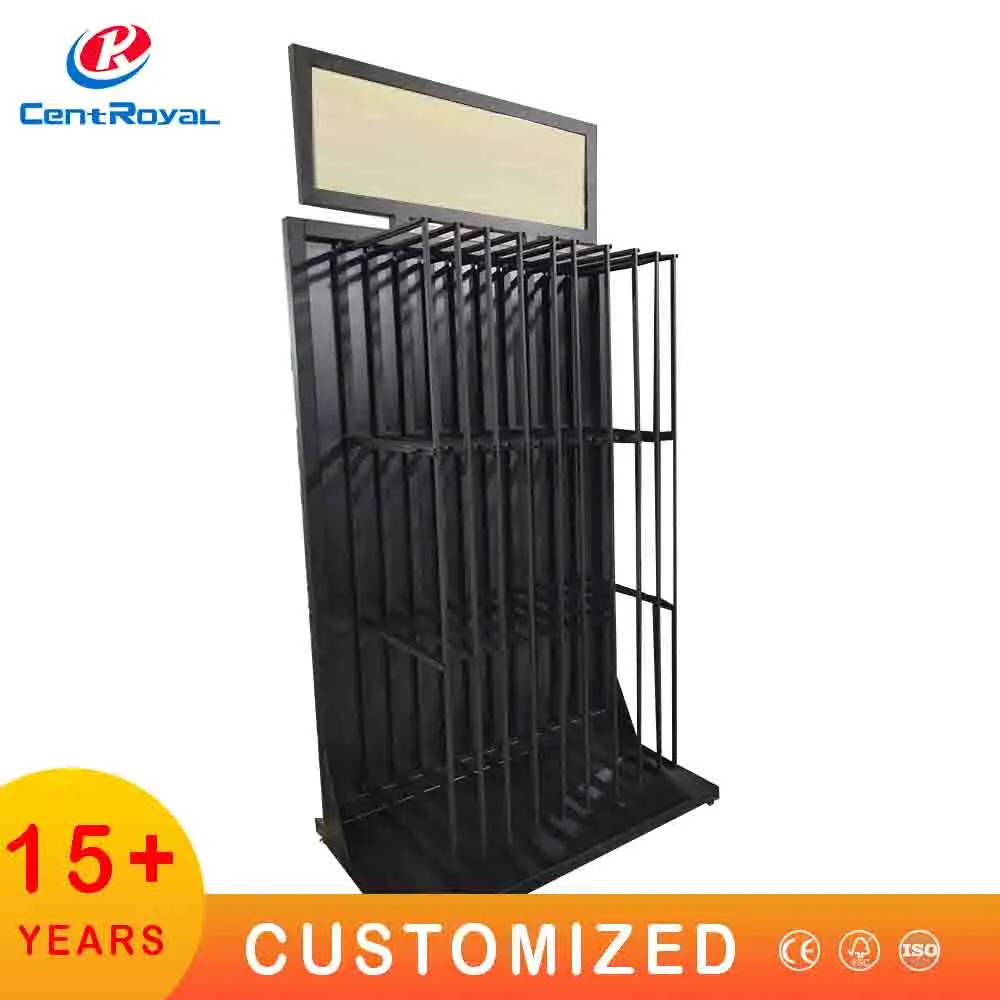 Custom Metal Flooring Stone Flooring Stand Quartz Display Stand Marble Ceramic Floor Standing ...