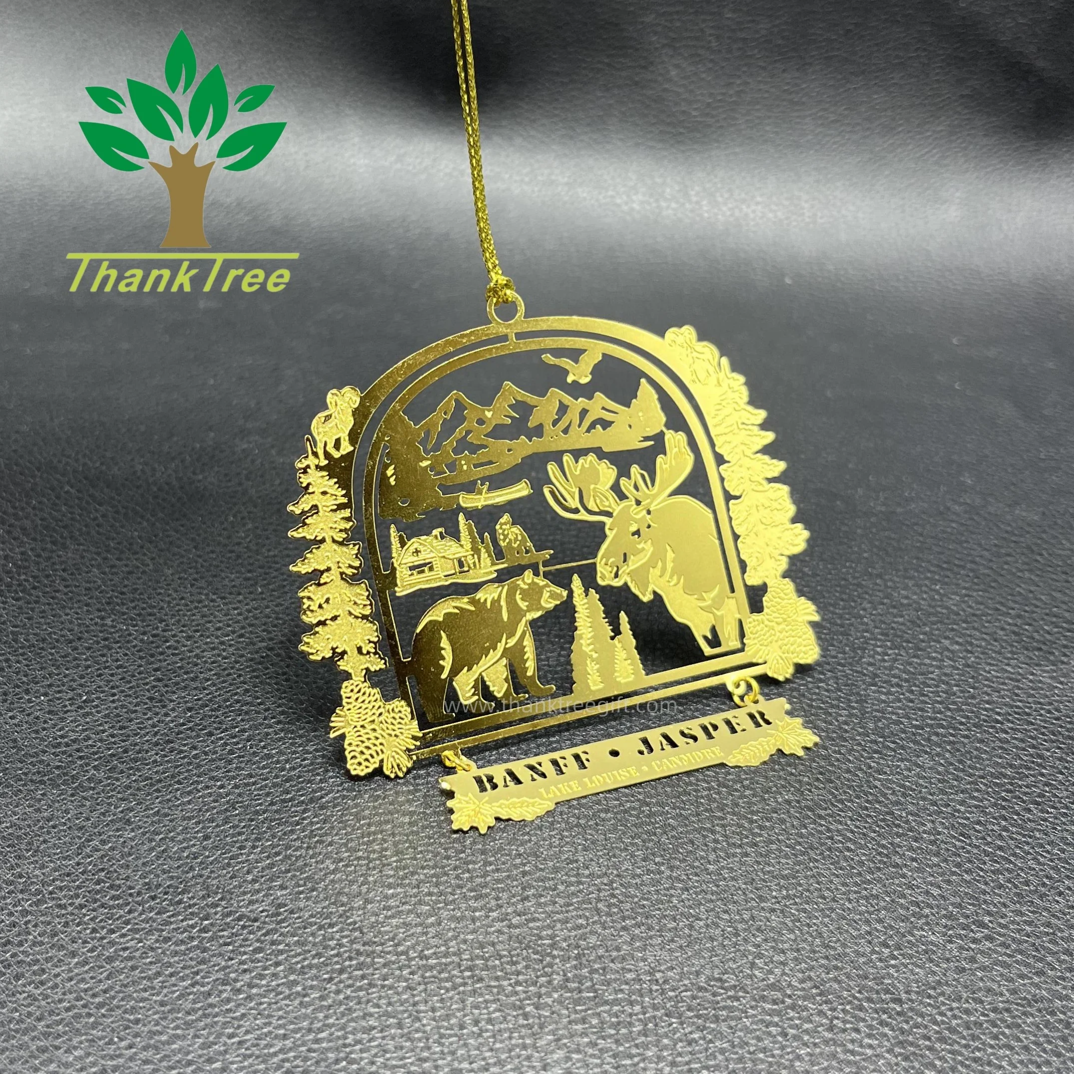 Custom Etched Brass Christmas Ornaments - Holiday Decor