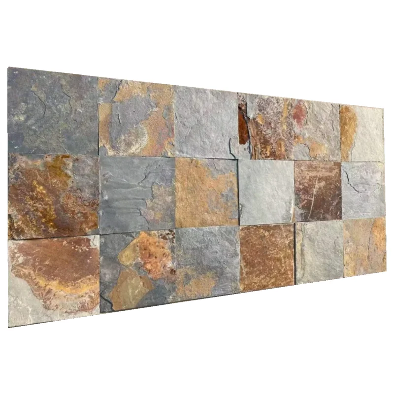 12''x12 '' Natural Multicolor Rusty Slate Stone Floor Tiles - Buy Floor ...