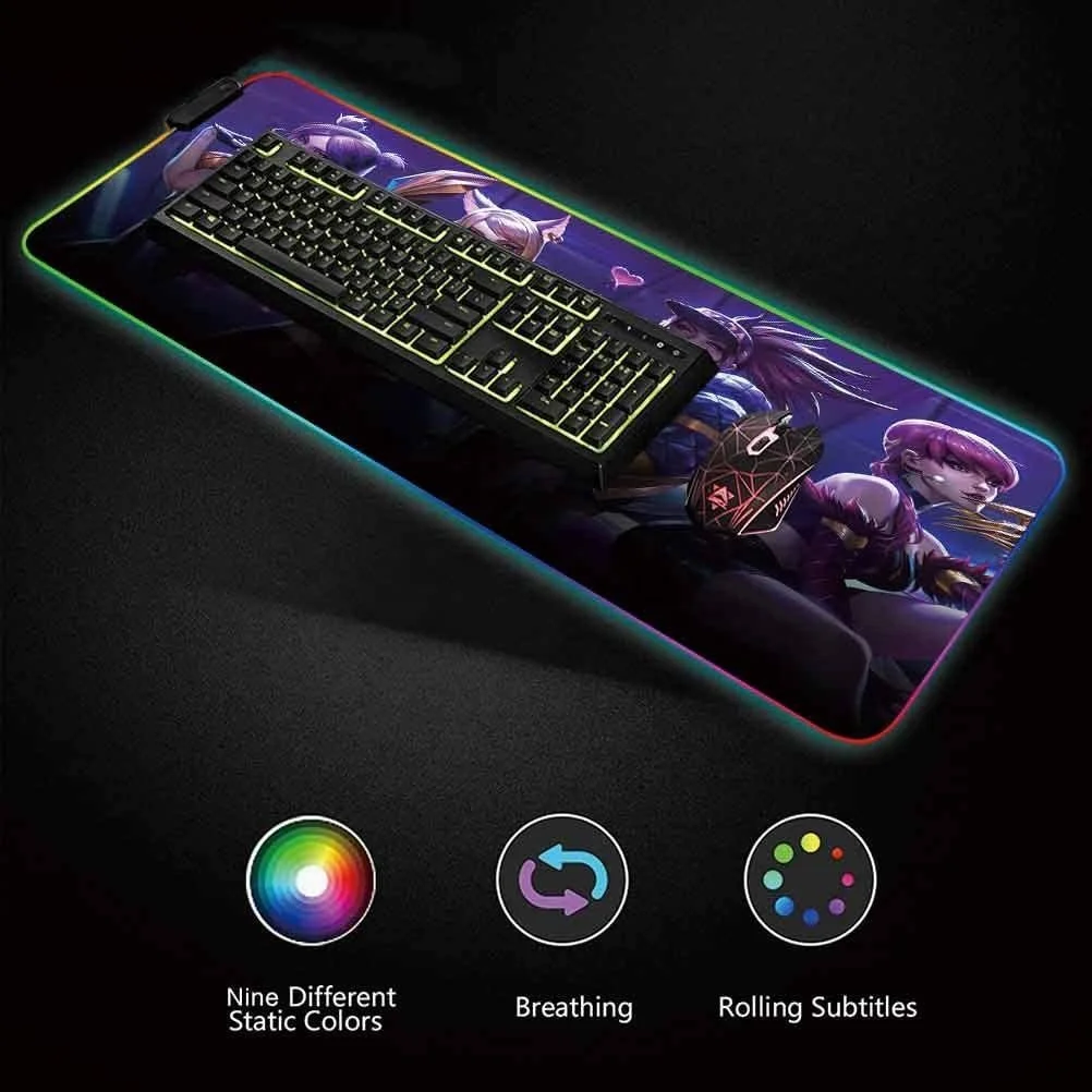 RGB Gaming Mouse Pad Laptop Computer Accessories Techtok Gaming Pc Set ...