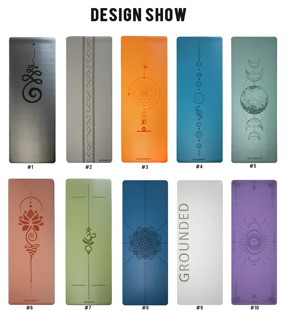 Ecoofit Yoga Mats - Natural Rubber, Anti-Slip, and Durable