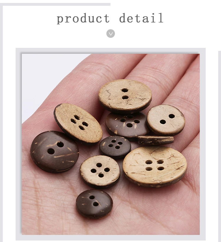 Wholesale Eco Friendly Natural Coconut Button 16l-44l Two Holes And Four Holes Coconut Button ...