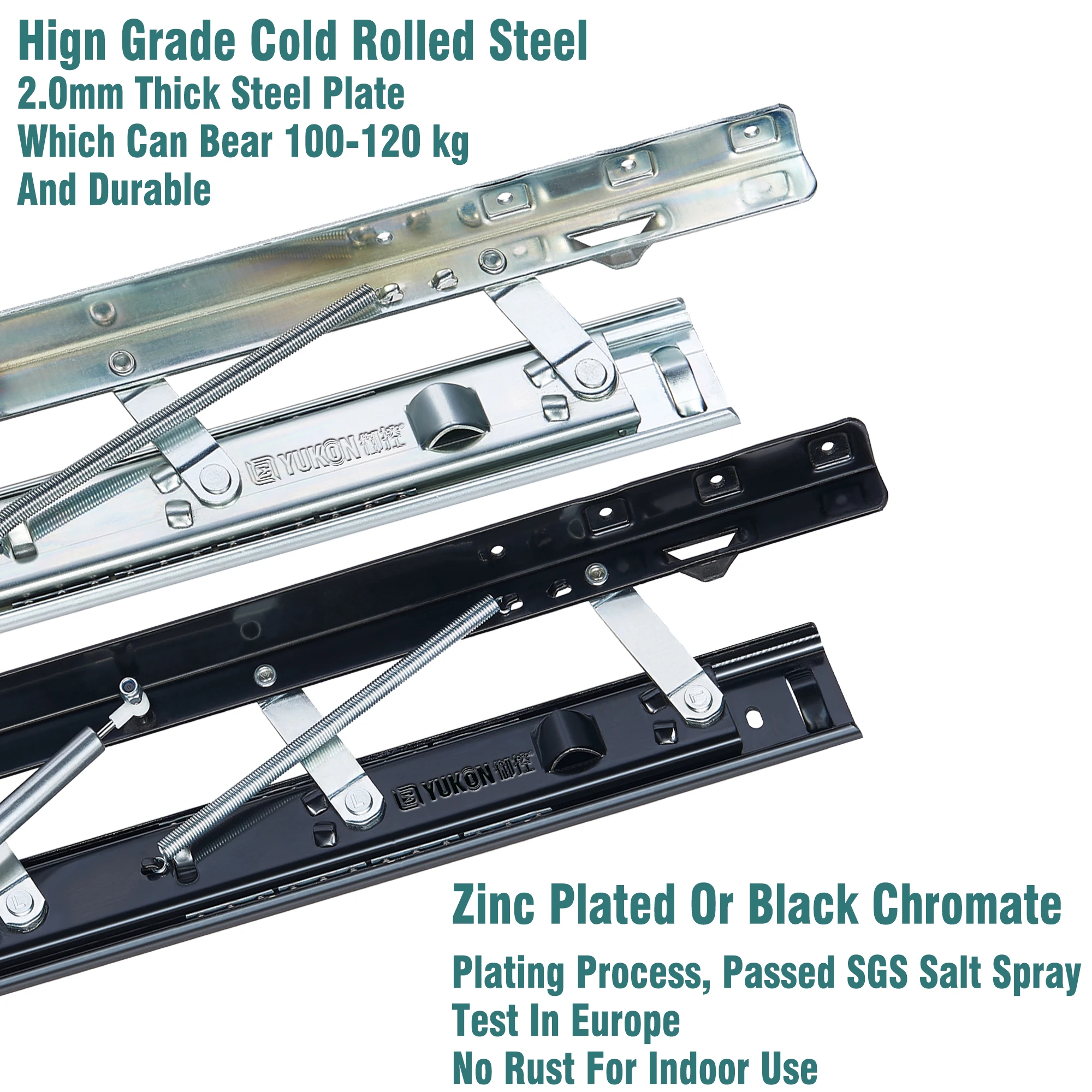 Heavy-duty Soft Close Pop-up Table Extension Slide