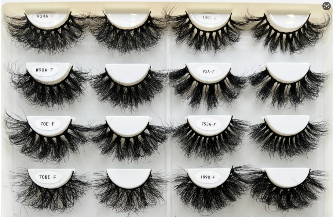Wholesale Full Strip Natural 3d 5D Mink Lashes Eyelash Vendor Light ...