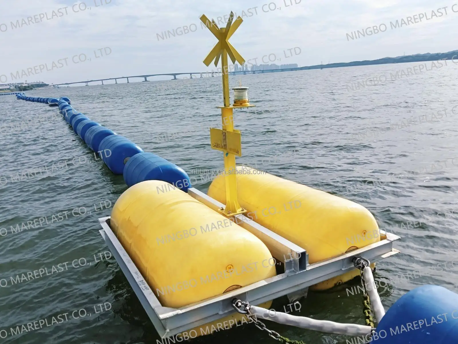 Durable Vessel Exclusion Anti-Boat Floating Barrier Harbor Maritime ...