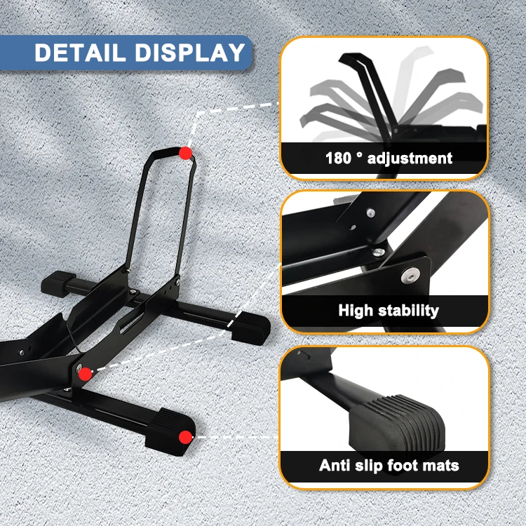 JH-Mech Black Solid Vertical Bicycle Stand Rack for Rear Wheel and ...