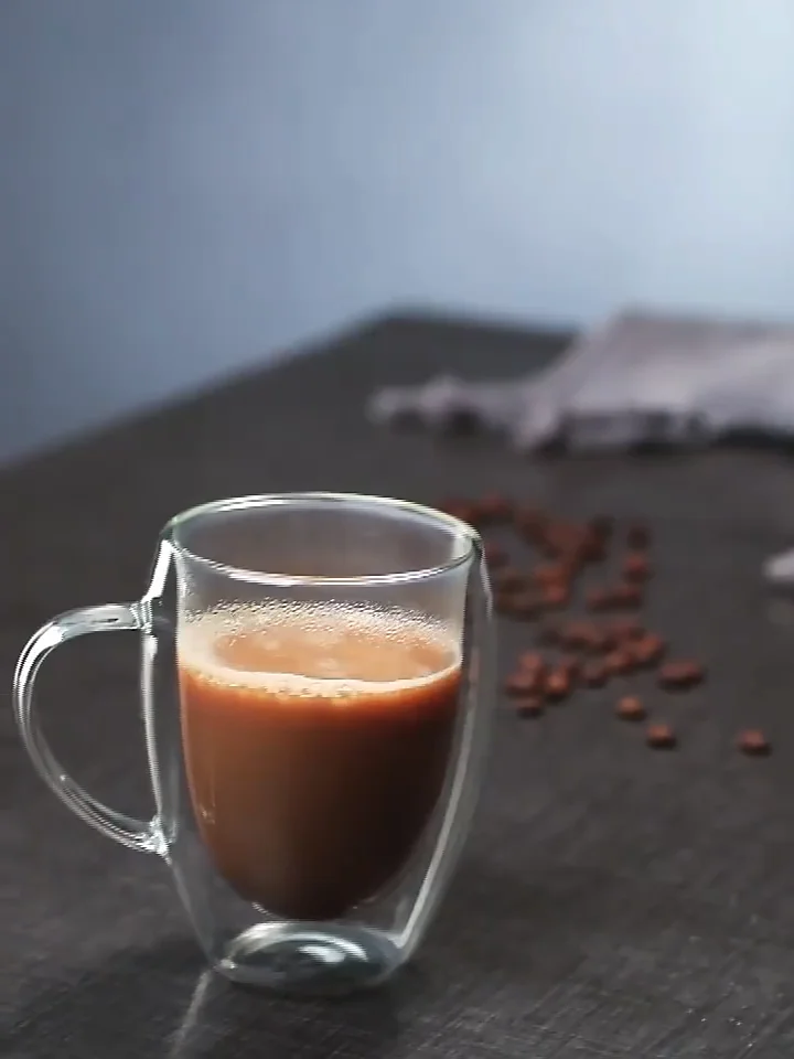 Hot Sale Double Wall Insulated Double Glass Coffee Mug Drinking Clear ...