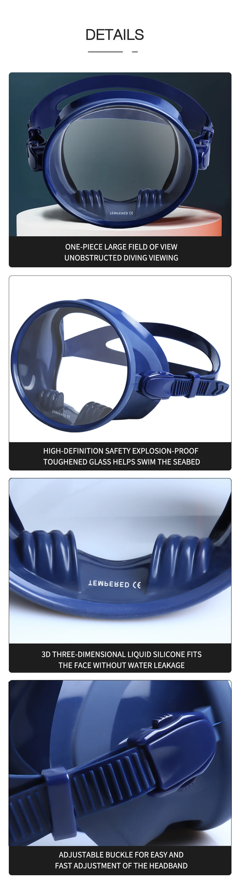 New Design Anti Leak Full Face Underwater 180 Panoramic Wide View ...