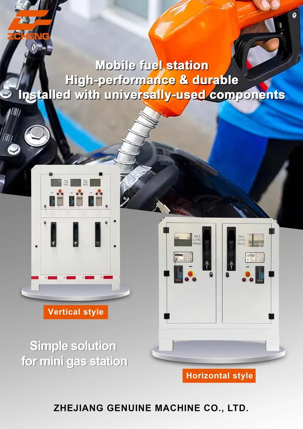 3000L 3hoses Container Portable Petrol Station Micro Mini Gasoline ...