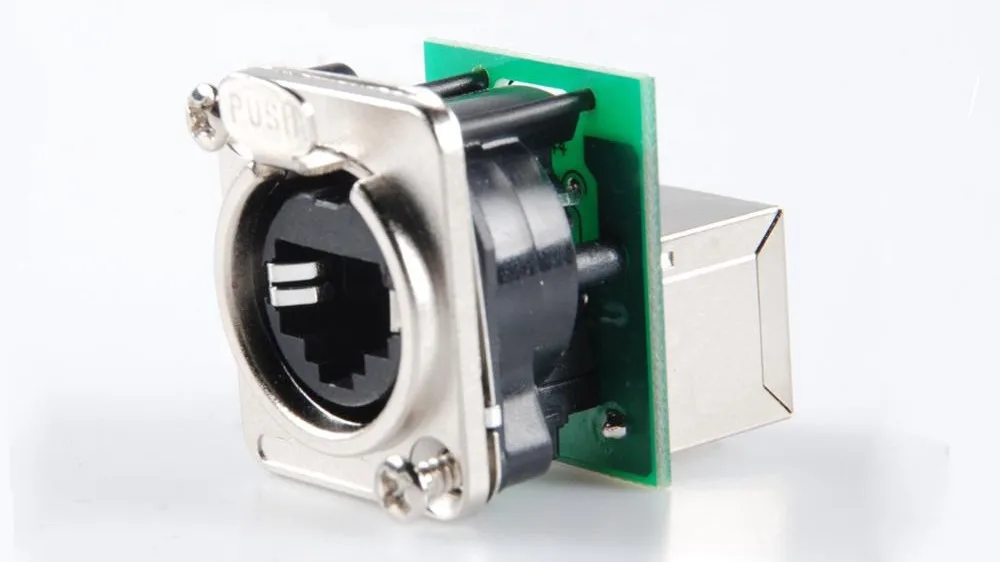 Panel Mount Ethercon Ethernet Rj-45 Feedthrough Chassis Connector - Buy ...