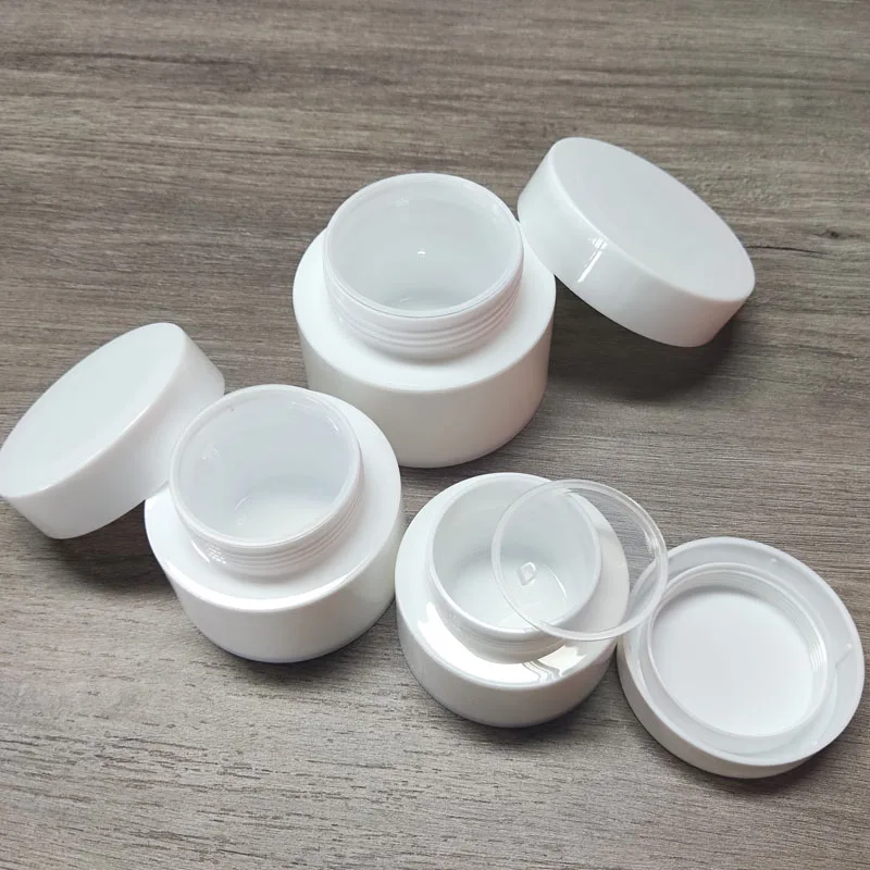 Recyclable Packaging White 30g 50g Container Cosmetic Jars Round ...