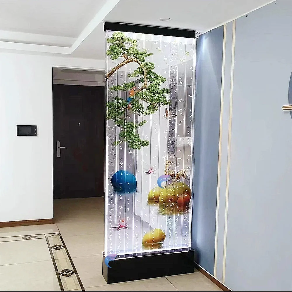 Modern Indoor Movable LED Acrylic Water Bubble Wall Panel