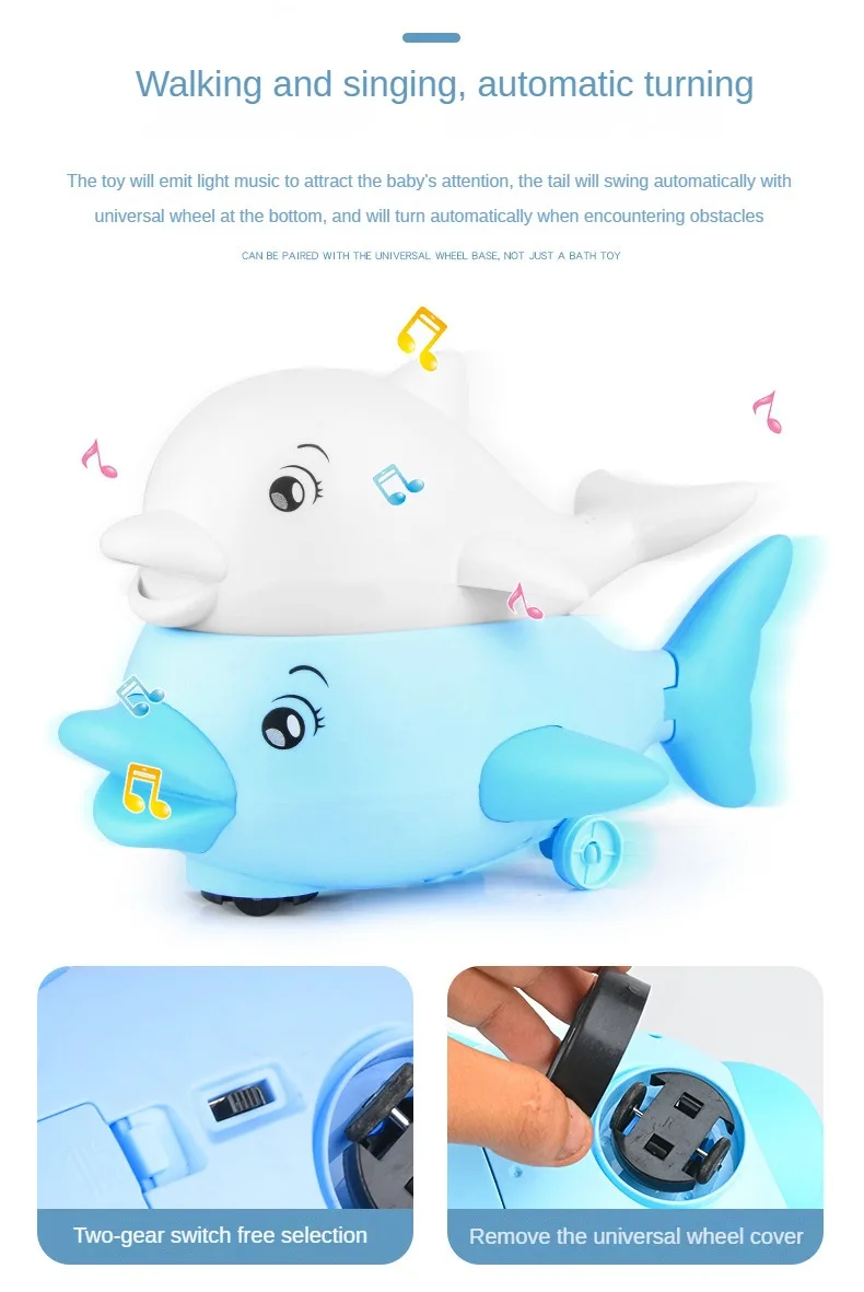 Light Music Sensory Training Abs Dolphin Electric Sensor Water Spray ...