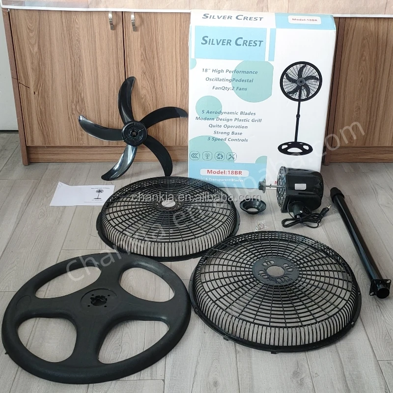 Electric 18 Inch Floor 220v Stand Fan 5 Blades for Home Motor 18 Inch ...
