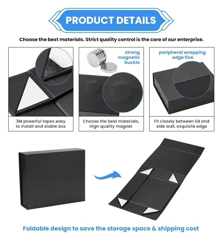 Customized high quality folding gift box paper packaging box