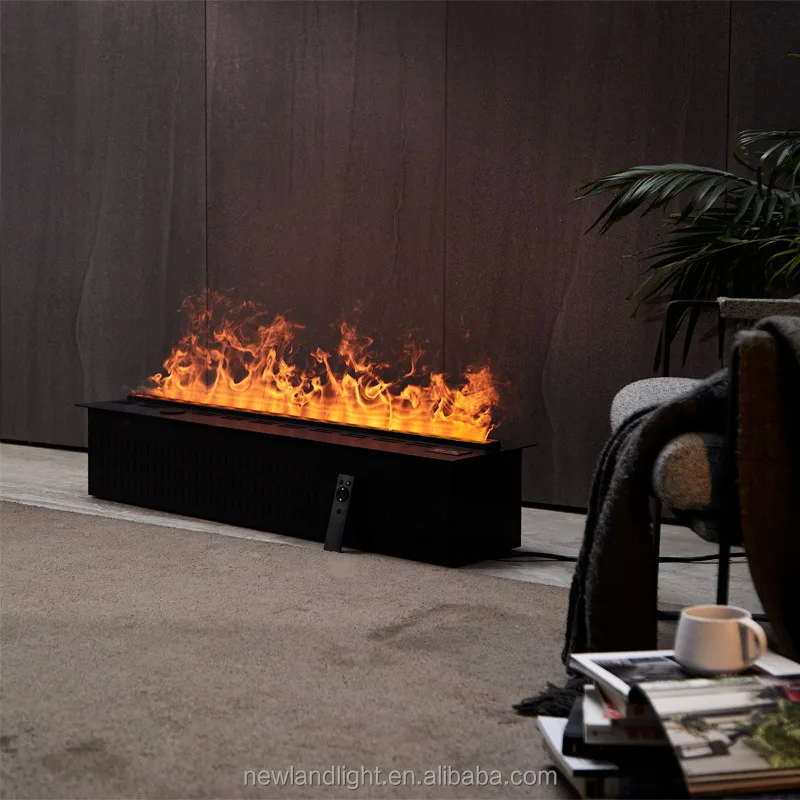 Artificial Decor Flame Led Decorative Steam Fireplace Recessed 3d Water ...