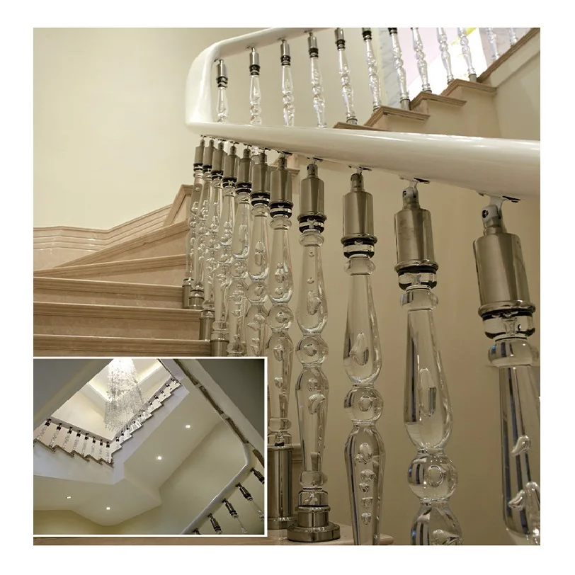 Taka Crystal Handrail Railing Acrylic Staircase Balustrade Post Rail ...