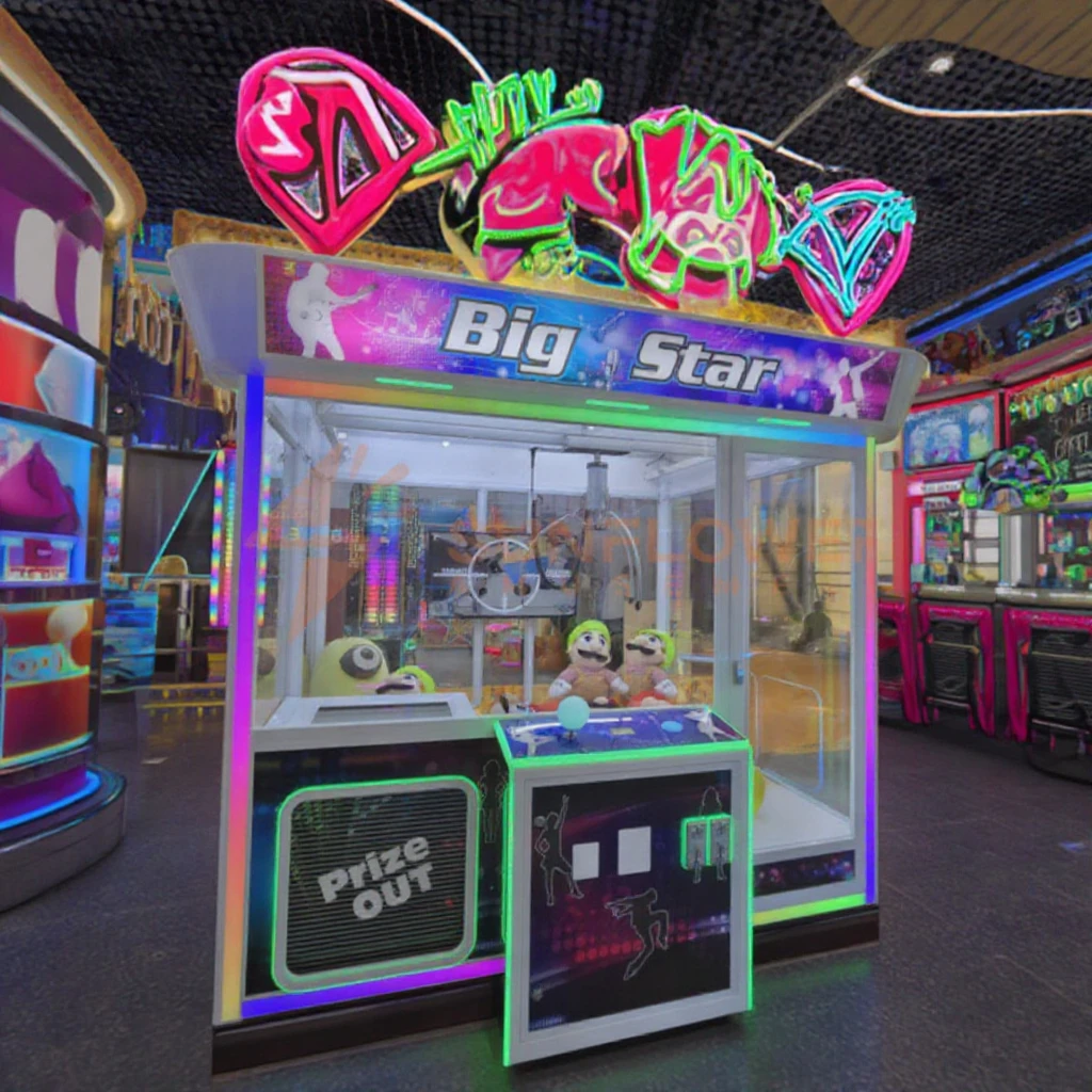 Indoor Amusement Arcade Prize Game Coin Operated Huge Gift Claw Machine ...
