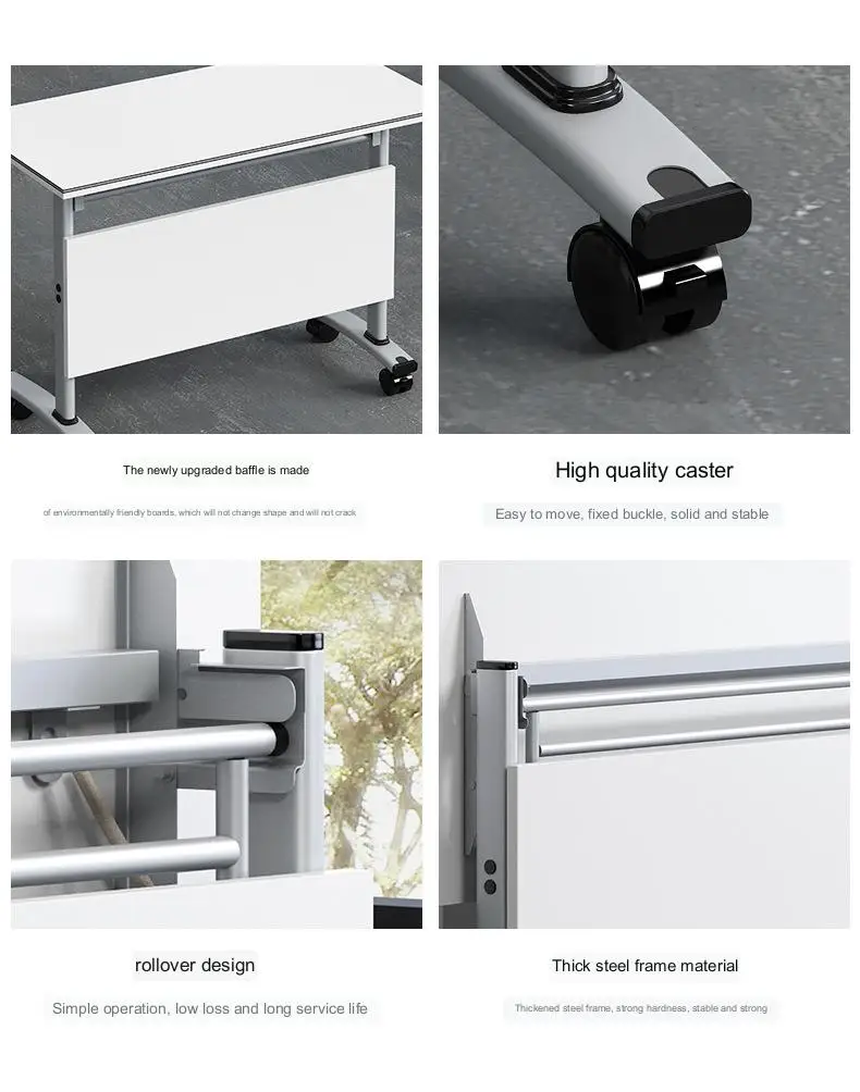 Modern Folding Portable Rectangular Office Desk Foldable School ...