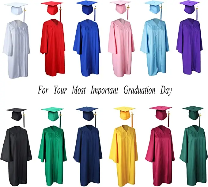 Factory Graduation Charms Uniform Graduation Gown With Cap High School ...