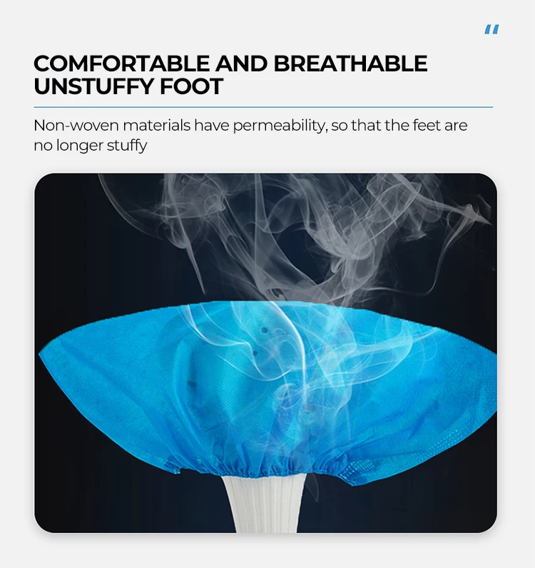 Disposable Shoe Cover Pvc Sole Branded Black Disposable Shoe Cover ...