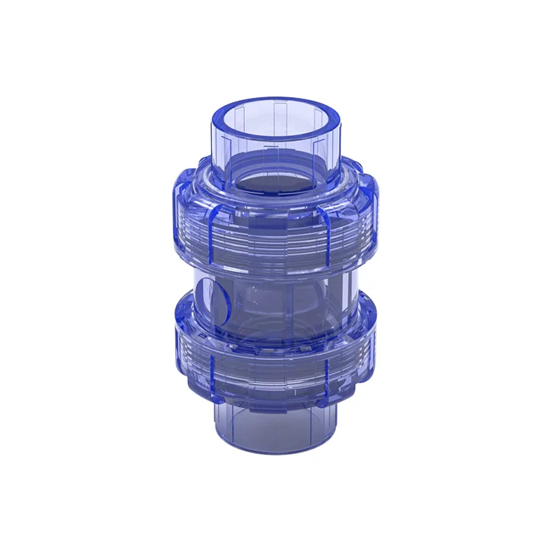 UPVC transparent Double union check valve, industrial water treatment ...