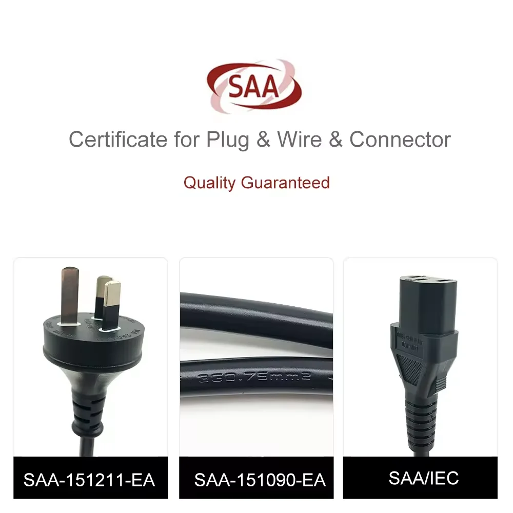 AS/NZS 3112 (Australia/New Zealand) to IEC 60320 C13 Right Angled Power ...