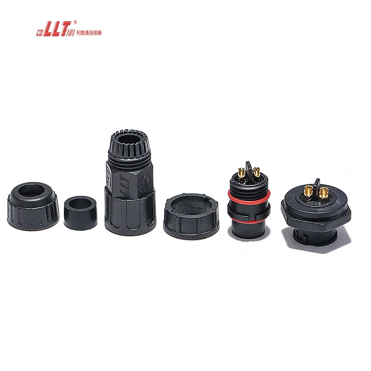 M19 2pin Female Panel Mount Electrical Ip68 Waterproof Power Connector ...