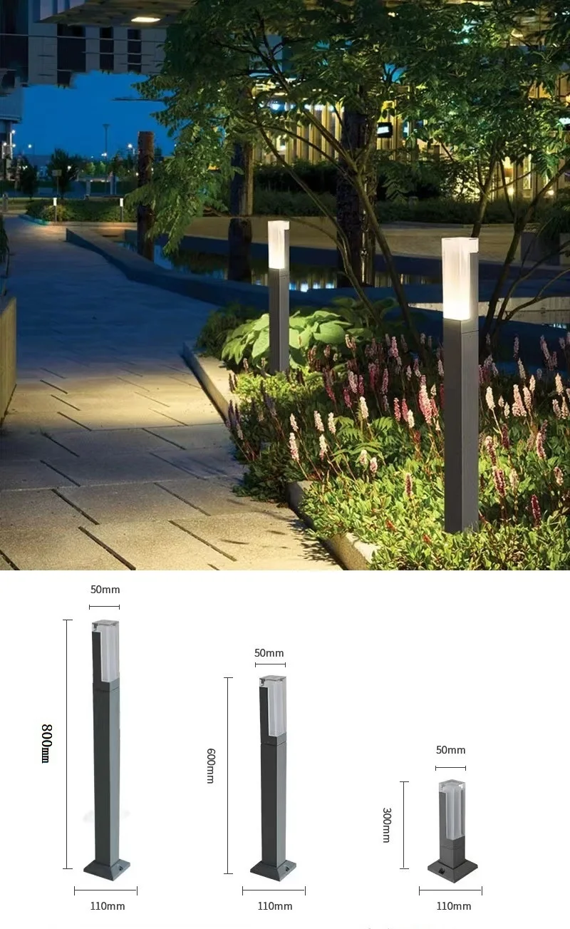 10w Led Garden Lawn Light Outdoor Aluminum Pathway Light Landscape ...