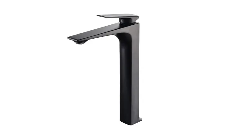 Modern Bathroom Wall Mounted Hollow Handle Style Washing Taps in Black ...